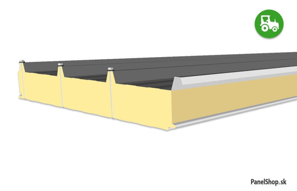 Szendvics panel poliuretán PUR/PIR-rel (farm) - tető